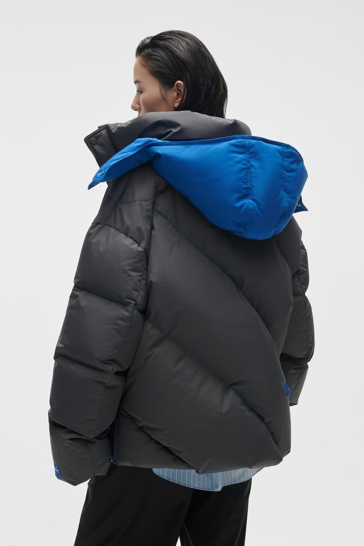 Ader Error x Zara Oversize Puffer Jacket Grey