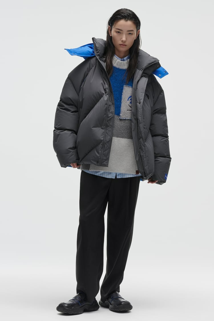 Ader Error x Zara Oversize Puffer Jacket Grey