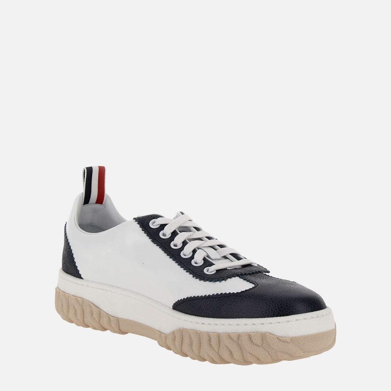 THOM BROWNE "COURT SHOE CABLE KNIT" SNEAKERS