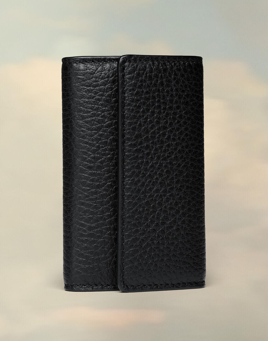 Black 6-hooks leather keyholder