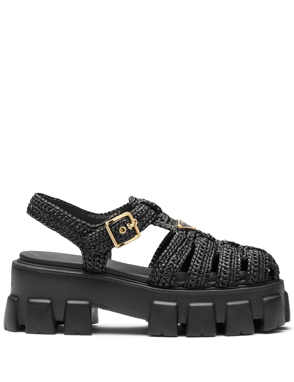 Monolith raffia sandals