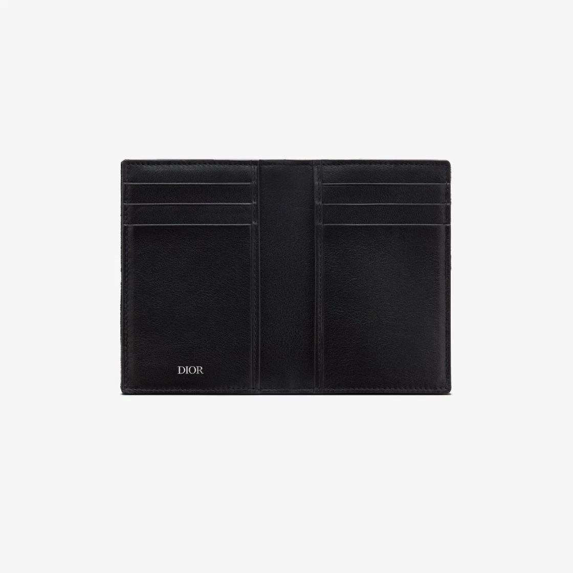 Bi-Fold Card Holder Black Dior Oblique Jacquard