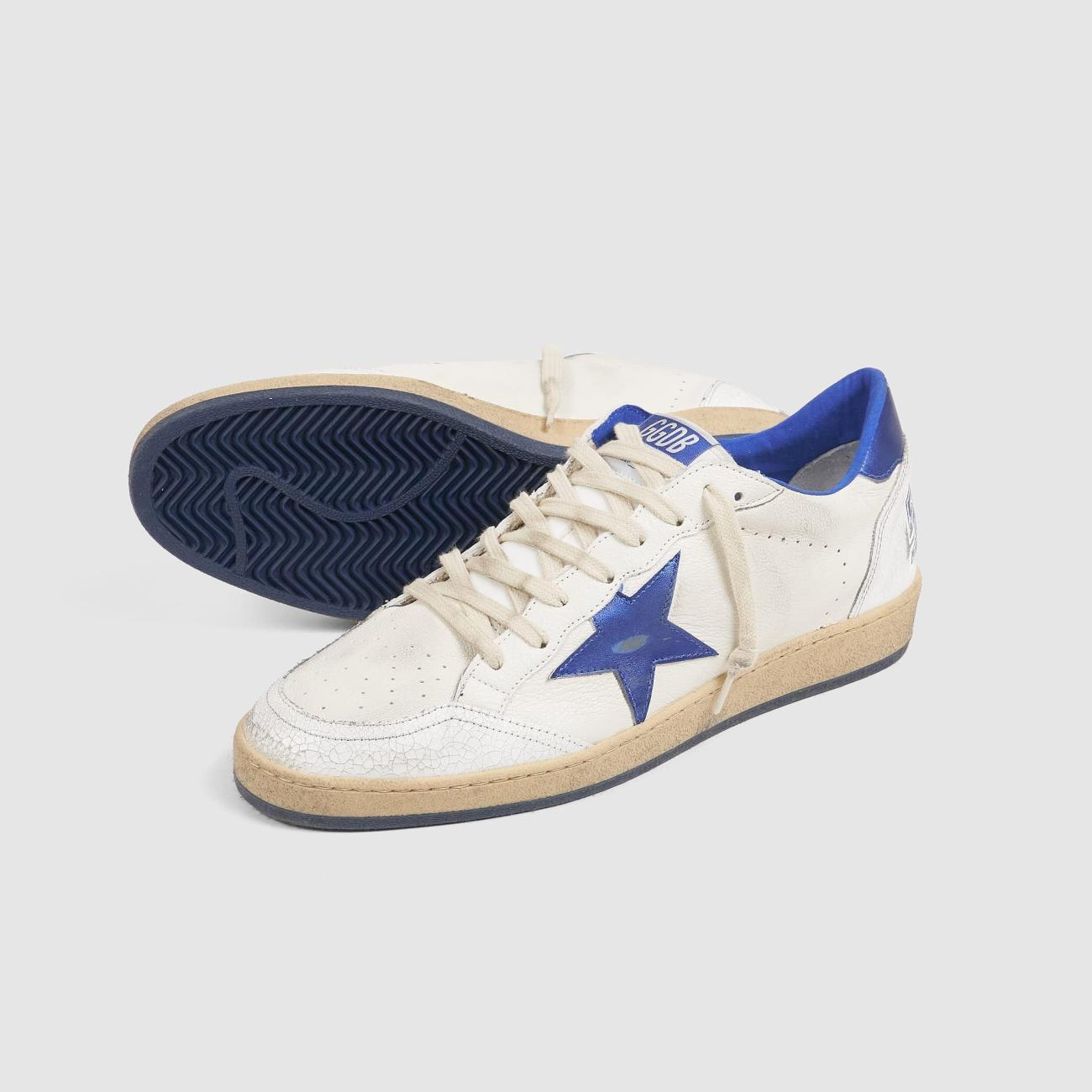 Ballstar White Sneakers Blue Star