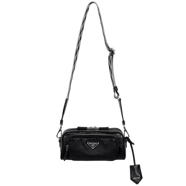black antique wrinkle mini crossbody bag