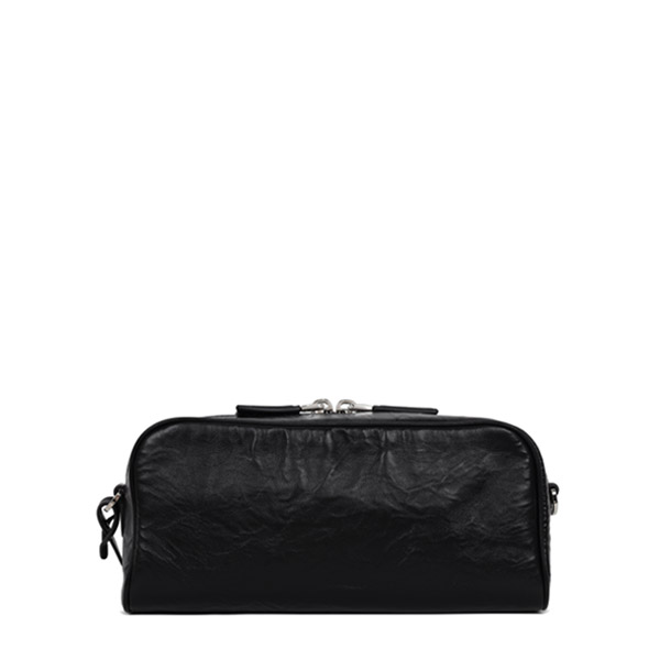 black antique wrinkle mini crossbody bag