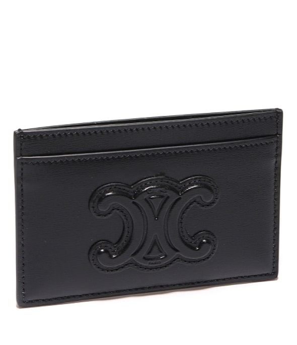 CELINE CARD HOLDER CUIR TRIOMPHE IN SHINY CALFSKIN