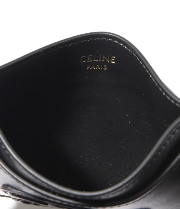CELINE CARD HOLDER CUIR TRIOMPHE IN SHINY CALFSKIN