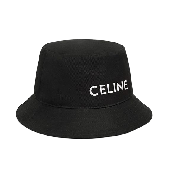CELINE embroidered bucket hat cotton gabardine