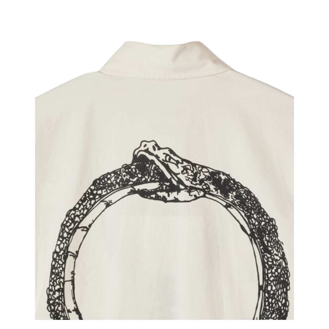 Men's Snake Print Shirt - Off White