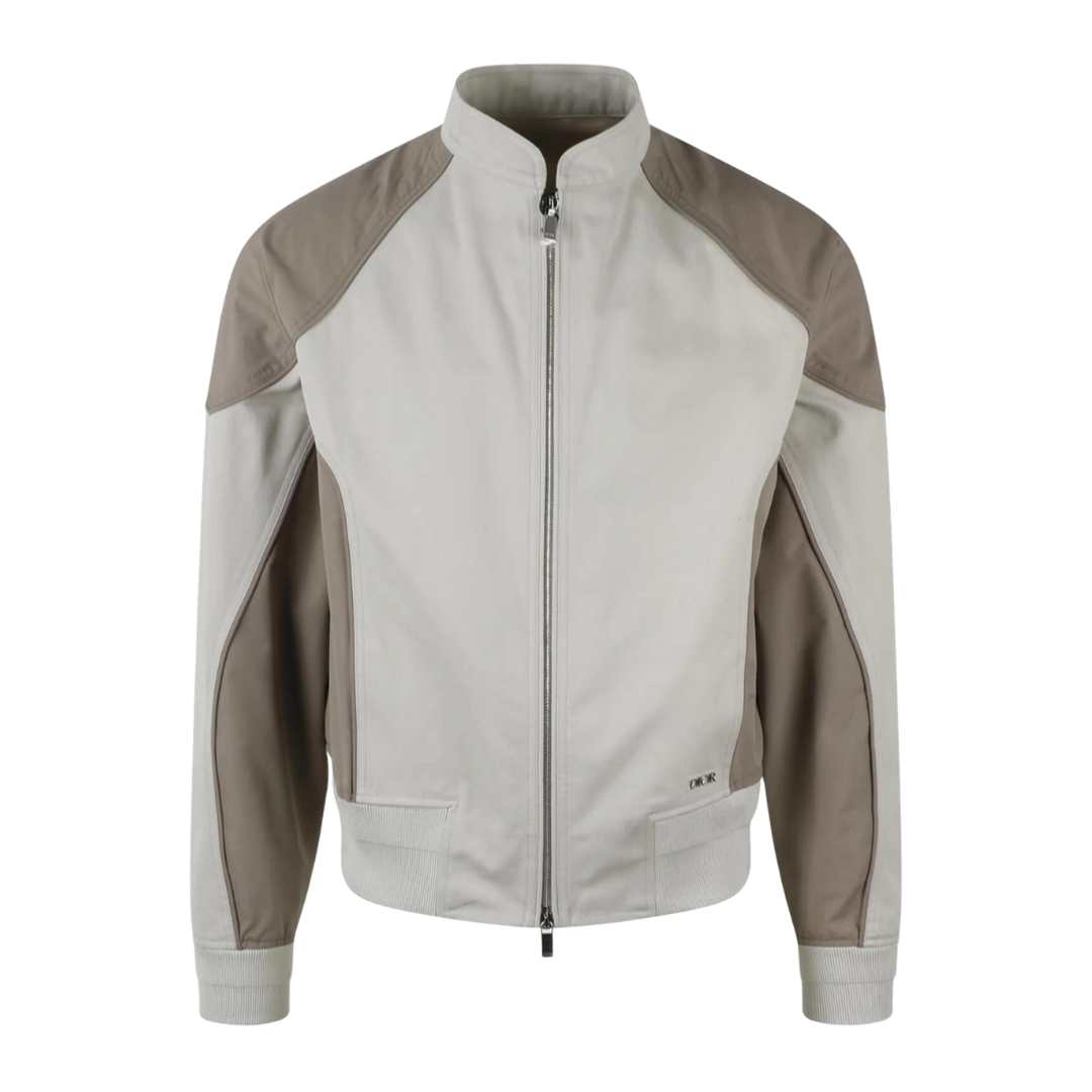 cotton canvas bomber jacket