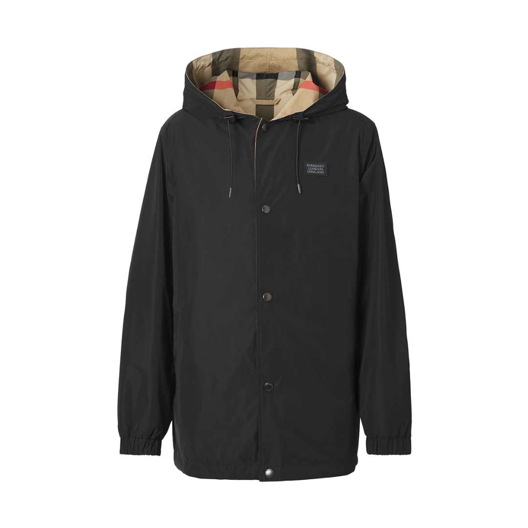 Reversible Check Hooded Jacket