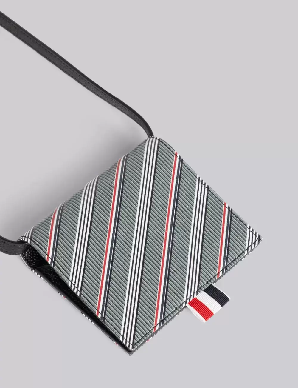 MEDIUM GREY MONOGRAM COATED CANVAS SHOULDER STRAP CARD HOLDER